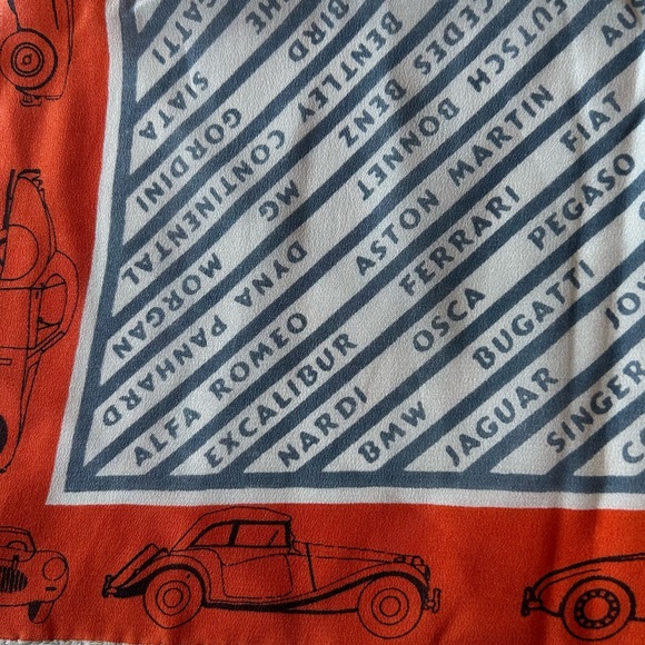 Scarves by Vera | Accessories | Vintage Vera Silk Scarf Cars Aston ...